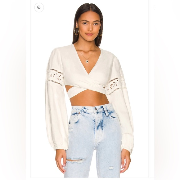 Tularosa | Tops | Tularosa Liz Wrap Top In White | Poshmark